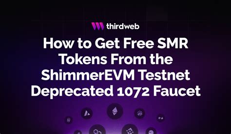 How To Get Free SMR Tokens From The ShimmerEVM Testnet Deprecated 1072