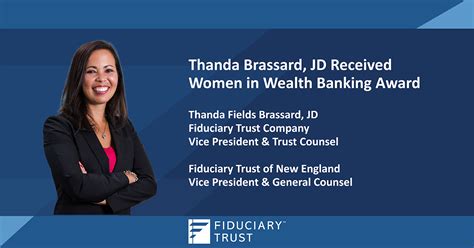 Brassard Received Women In Wealth Banking Award Fiduciary Trust
