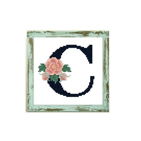 Crossstitch Monogram Etsy