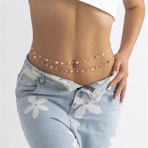 2 Pcs Separable Sex Y Beads An D Butterfly Waist Chains For Women