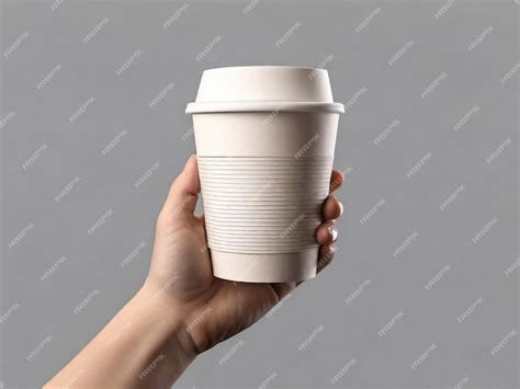 Premium Photo Mockup Of Hand Holding A Coffee Paper Cup Isolated On