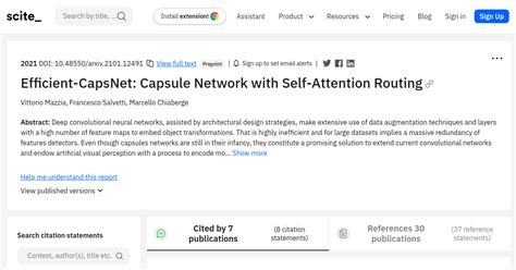 Efficient Capsnet Capsule Network With Self Attention Routing Scite
