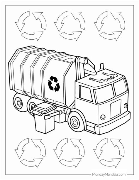 Garbage Truck Coloring Pages To Print