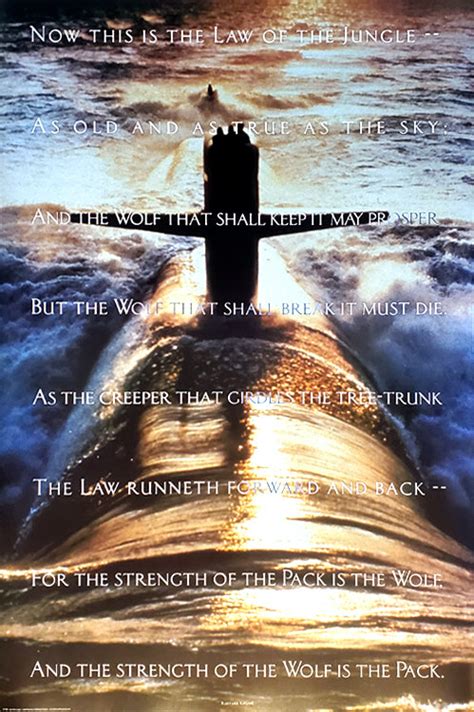 Submarine Warfare The Wolf Pack With Rudyard Kipling Quote Inspira Sports Poster Warehouse