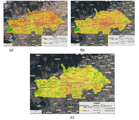 A 1994 Ndvi Values B 2019 Ndvi Values C Between 1994 And 2019 Ndvi Download Scientific