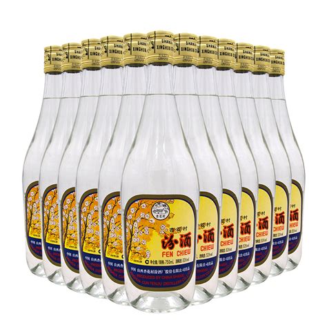 汾酒53度出口玻璃瓶汾酒750ml高度杏花村白酒整箱12瓶装虎窝淘