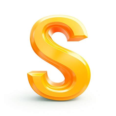 Premium Photo Cute 3d Design Of Letter S On White Background