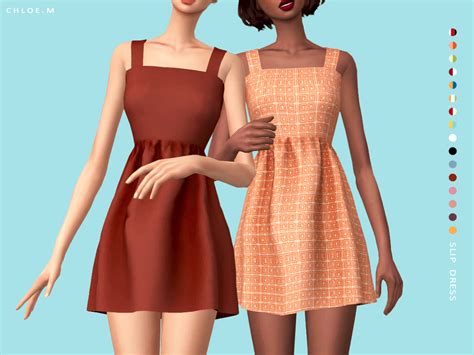 The Sims Resource ChloeM Slip Dress With Bowknot