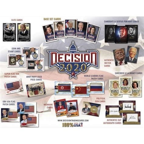 Decision 2020 Political Trading Cards Hobby 3 Box Random Hit Group