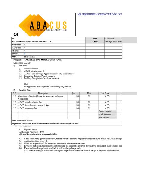 Approval Quote Pdf Business