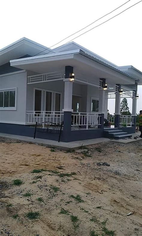 บ้านโมเดิร์นโทนสีเทา 3 ห้องนอน พื้นที่ใช้สอย 130 ตรม Thai Lets Go Building House Plans