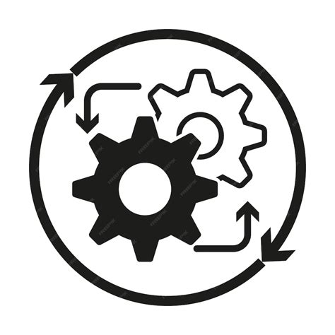 Premium Vector Workflow Process Icon Gear Operation Cycle Efficiency