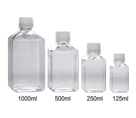 China Customized Laboratory Chemical Storage Bottle Clear Graduated Square Reagent Bottle