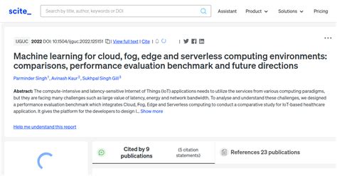 Machine Learning For Cloud Fog Edge And Serverless Computing Environments Comparisons