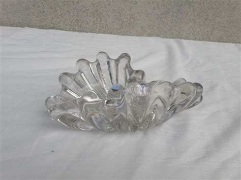 Cendrier Art Déco Transparent Verre Vendu
