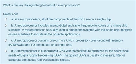 Solved What Is The Key Distinguishing Feature Of A