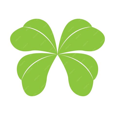 Diseño Vectorial De Hoja De Trébol Verde Logoluck Icono Diseño Plano