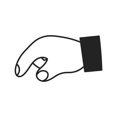 premium vector hand gesture forefinger pointer icon outline vector