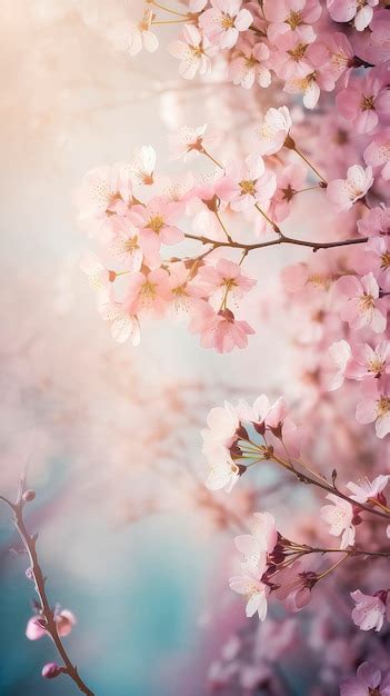 Un Fondo De Flores Rosas Con Un Fondo Borroso Foto Premium