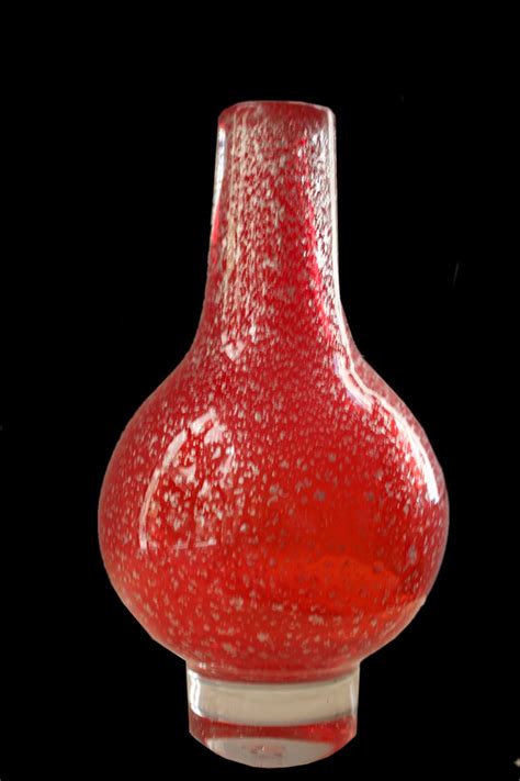 Red Murano Glass Vase 1950s For Sale At Pamono