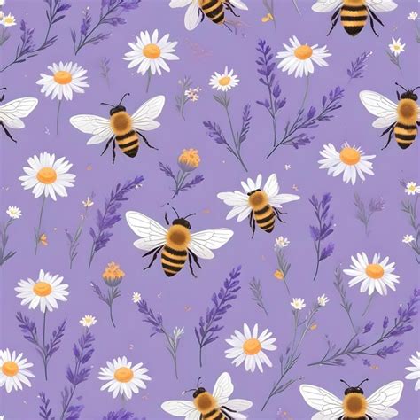 Bee Textile Pattern Bee Print Honeybee Design Bee Motif Bee Fabric Bee Wallpaper Bee Decor Be