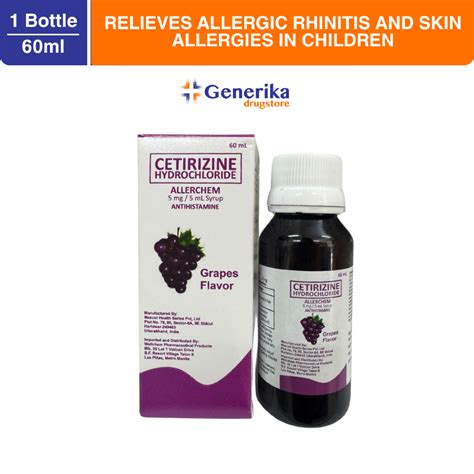 Allerchem Cetirizine Syrup 5mg5ml 60ml Shopee Philippines