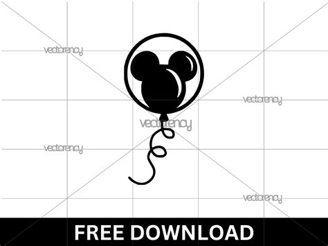 Mickey Mouse Shaped Balloon Svg Free Vectorency