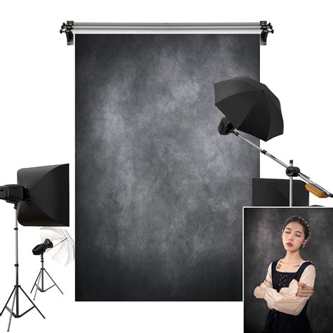 Kate 5x7ft 1 5x2 2m Dark Backdrop Black Abtract Texture Portrait Photo