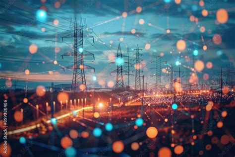 Clipart Illustration Of Integrating Renewable Energy Sources Into The Grid Highlighting The