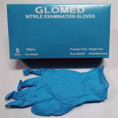 Glomed Blue Nitrile Gloves 100pcsbox Shopee Philippines