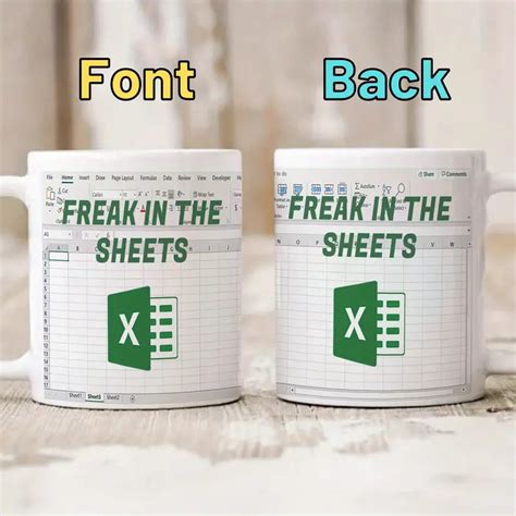 Freak In Sheets Coffee Mug Funny Spreadsheet Excel Mug Excel Temu