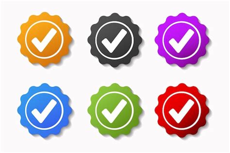 Checkmarks Collection Or Approved Badges Icons Vector Premium Ai Generated Vector