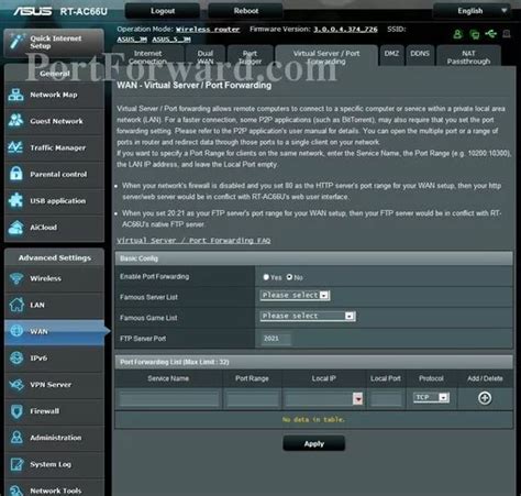 Asus RT AC U Router Port Forwarding Guide