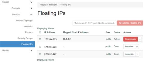 Managing Floating IP Addresses Using The DreamCompute Dashboard