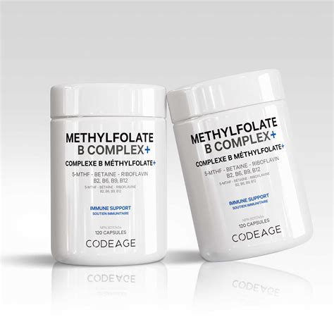 Codeage Methylfolate B Complex Methylfolate Methylcobalamin 5 Mthf Folic Acid