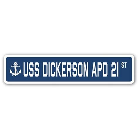 4 X 18 In A 16 Street Sign Uss Dickerson Apd 21