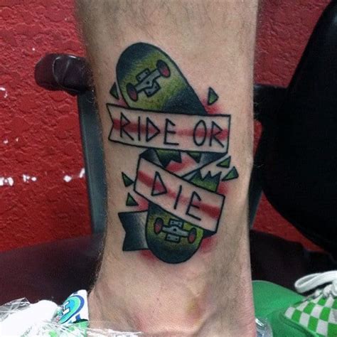 Skateboard Tattoos For Men Cool Design Ideas To Roll With