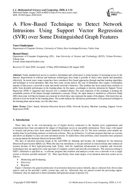 Pdf A Flow Based Technique To Detect Network Intrusions Using Support