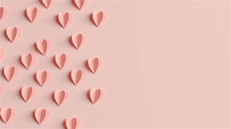 해피 발렌타인 데이 사랑 인사말 카드 우아한 템플릿 에 하트 3d 렌더링 및 카피 스페이스 오른쪽 최소 3d 일러스트 웨딩 카드 배경 단일 이미지에 대한 스톡 사진 및 기타