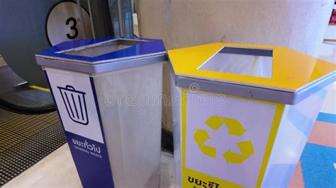 Empty Trash Bin With Sorted Waste Stock Footage Video Of Street