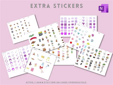 Onenote Digital Planner Dark Theme Undated Plus Stickers Etsy