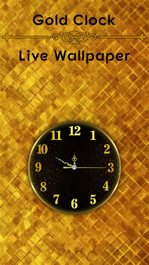 Gold Clock Live Wallpaper Analog Clock Wallpaper Apk для Android — Скачать