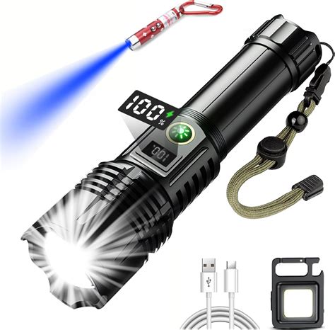 Rechargeable Xhp90 Led Tactical Flashlights 100000 High Lumens Super