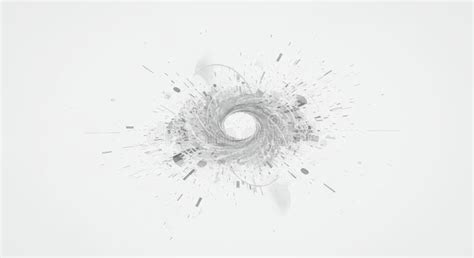 Abstract Vortex Of Data Particles A Swirling Vortex Of Grayscale Data Particles On A White