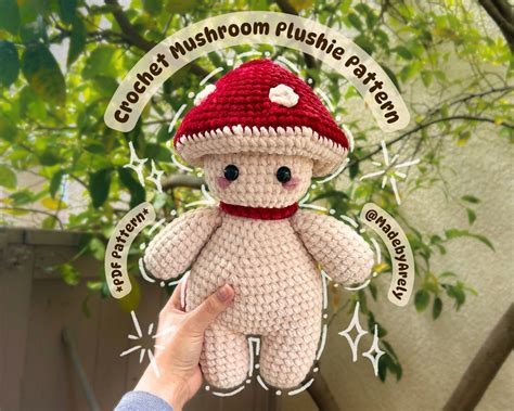 Crochet Mushroom Plushie Pdf Pattern Amigurumi Crochet Plushie