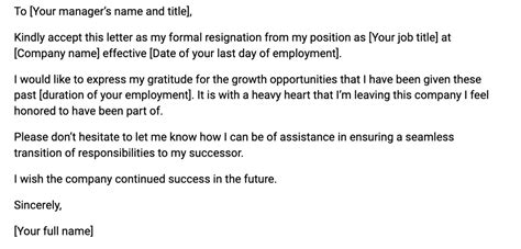 Resignation Letter Template In Word Doent Infoupdate Org