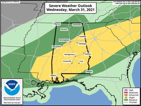 Scattered Severe Storms Possible In Alabama Today Severe Thunderstorm