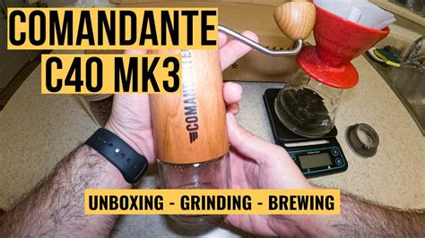 Comandante C40 MK3 Grinder: Unboxing, Grinding, Brewing - YouTube
