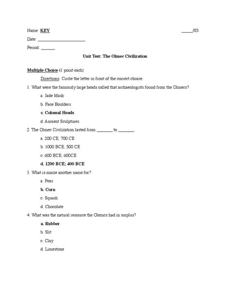 final project test key pdf