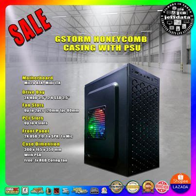 MICRO ATX Cpu Casing Gstorm Honeycomb Casing With PSU Jeffdata Computers Legit Shopee